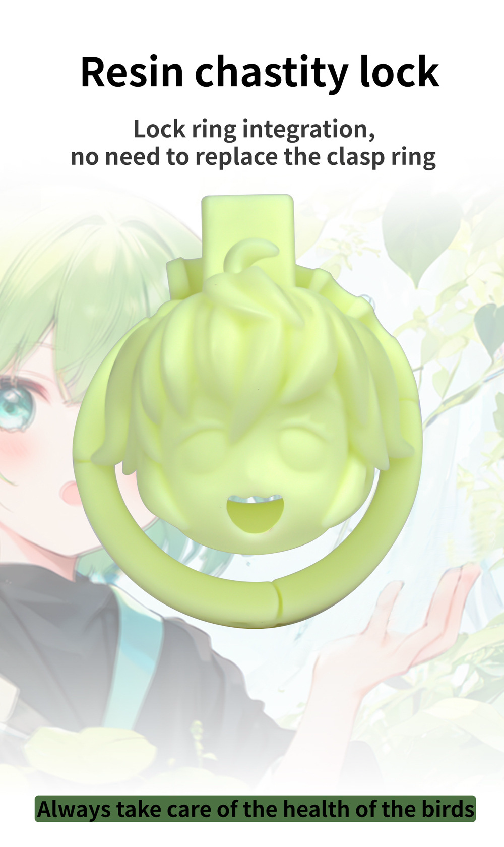 Built-in Adjustable 3D Printed Anime Chastity Cage from 40mm-60mm/1.57 ...