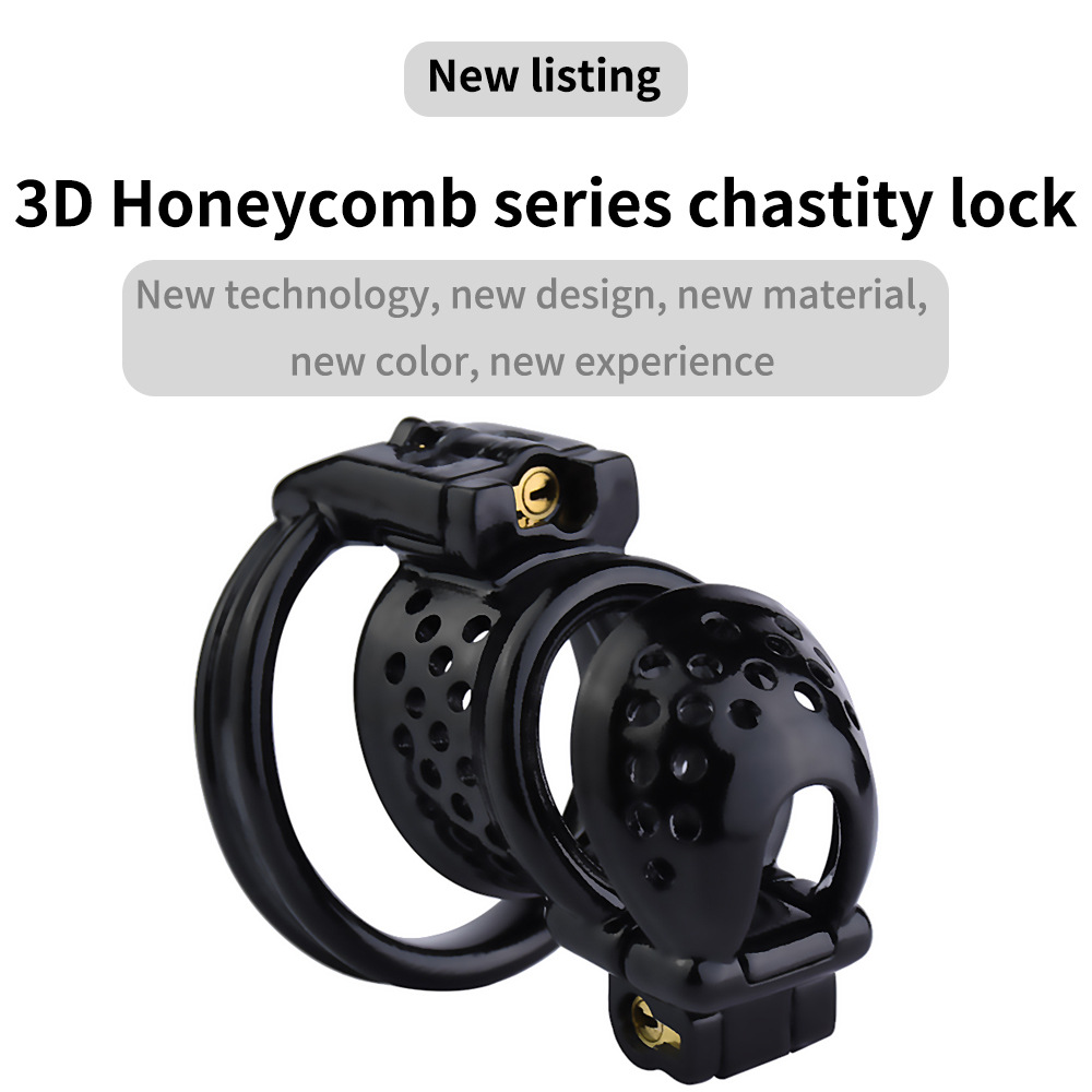 Dual-Lock 3D Printed Chastity Cage with Removable Cap Resin Cock Cage ...
