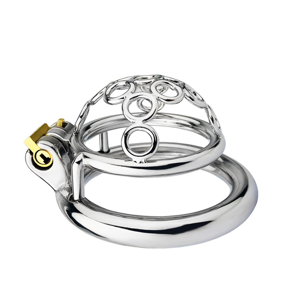Small Compact Metal Chastity Cage For Men Anti-Escape Hollow Tiny Cock ...