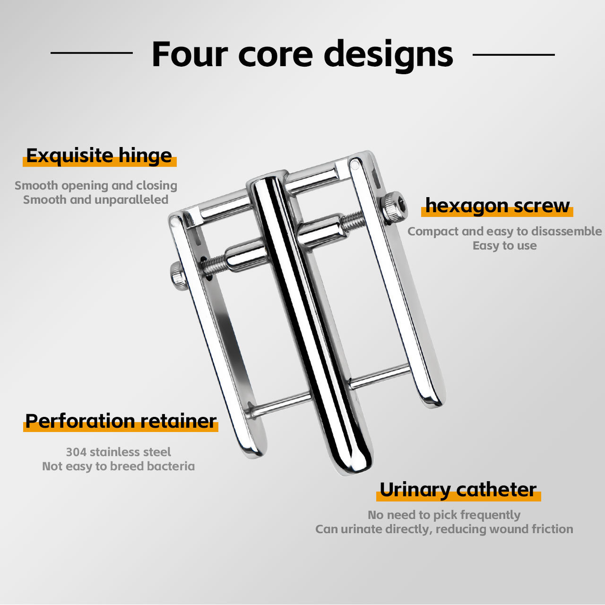 Double-Sided PA Lock Piercing Clamp – Painless Prince Albert Hole Punc ...