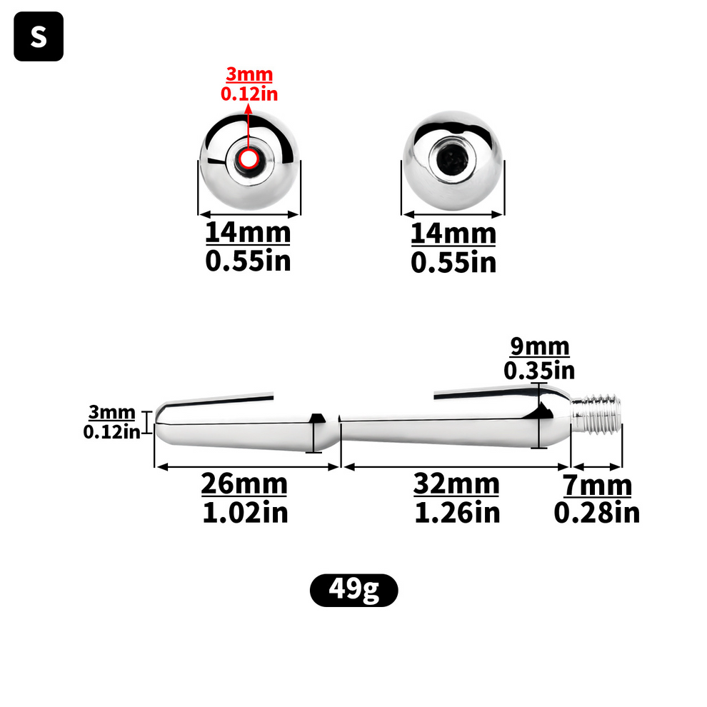 Hollow Stainless Steel Urethral Sounding & Prostate Massager - S/M/L/XL ...