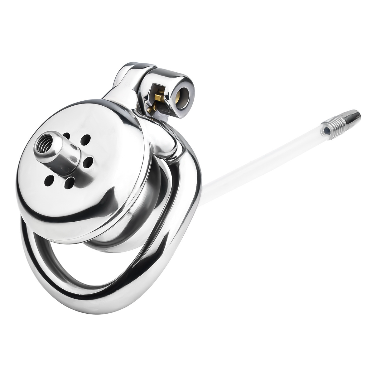 Sleek Micro Inverted Chastity Cage with Urethral Catheter Ultra-Compact ...