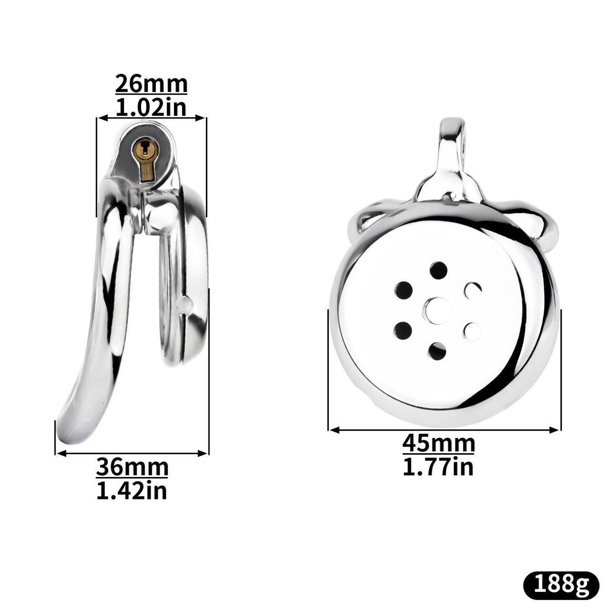 Metal Wrapped Flat Chastity Cage Discreet Penis Cage with Belt for Men ...