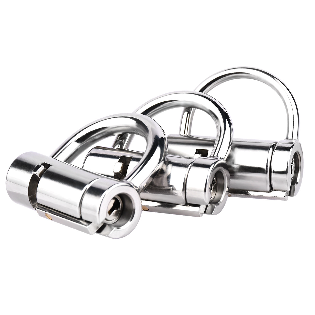 Stainless Steel Male PA Chastity Lock Penis Piercing D-Lock Ring Prince ...