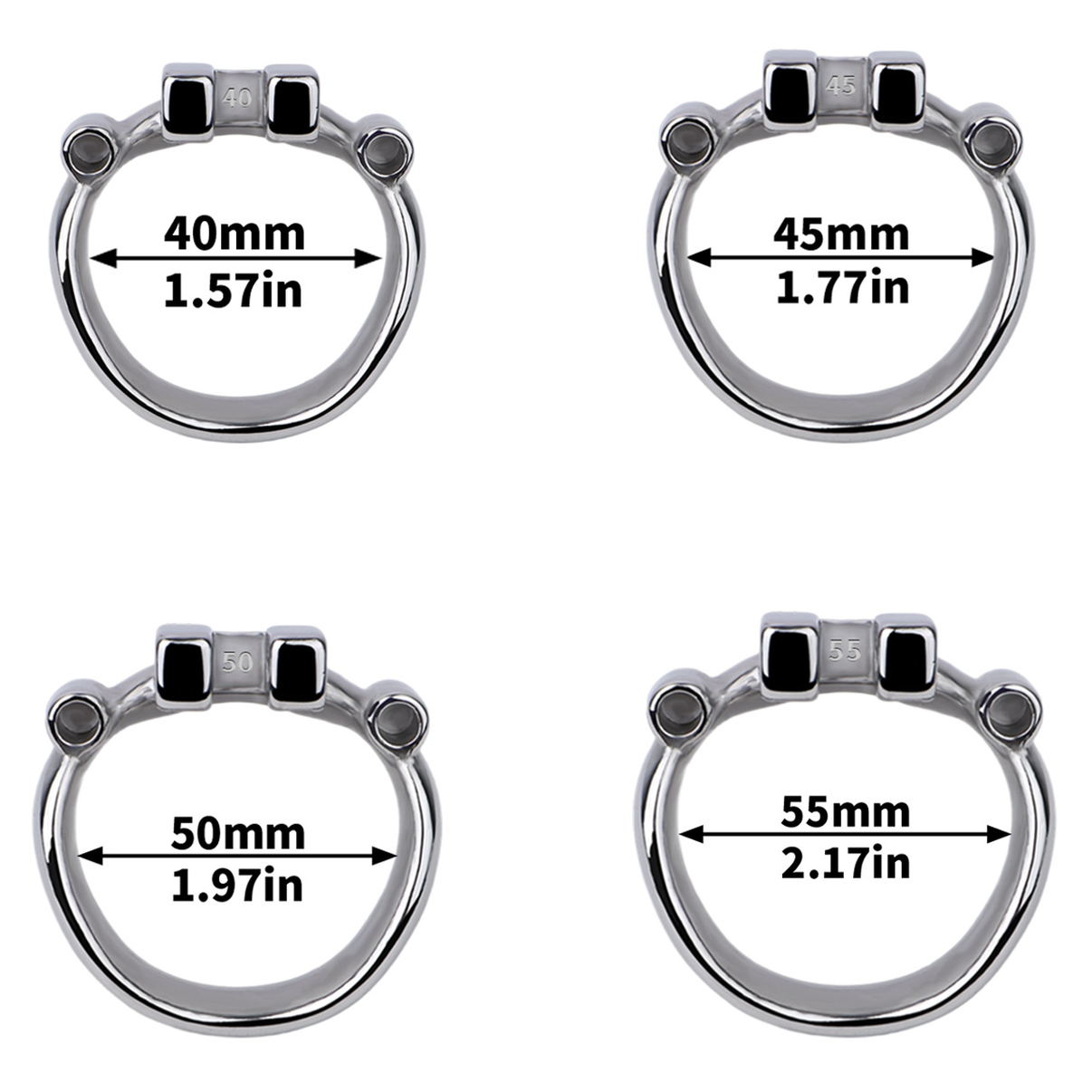 Men’s Stainless Steel PA Locking Chastity Cage Prince Albert Penis Lock ...