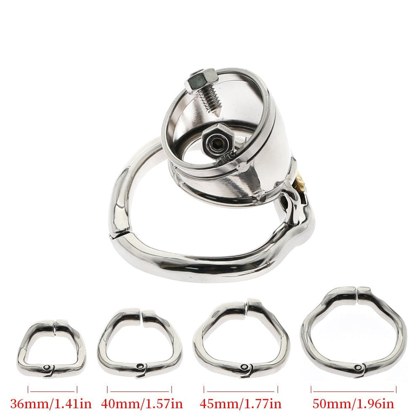 Super Short Spiked Chastity Cage For Men Metal Dick Cage – InvertedChastity